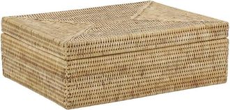 Aubry Gaspard Coffret rectangulaire en rotin naturel