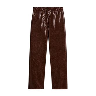 A Paper Kid Femme, Pantalons, Brun, Taille: 38 FR Pantaloni Effetto Vernice