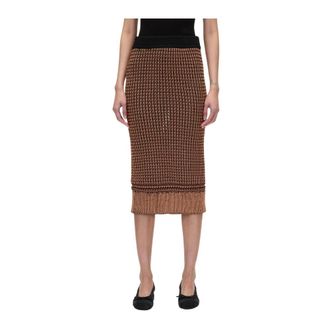 3.1 Phillip Lim Bi-Color Strick Bleistiftrock - - Skirts - Damen - Braun - M