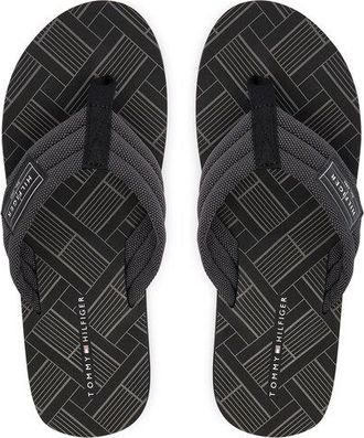 Tommy Hilfiger Zehentrenner Flag Patch Beach FM0FM06004 Schwarz