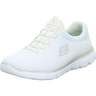 Skechers Summits Top Player Damen Sneaker, White Mesh Silver Trim, 42 EU