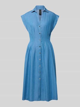 Marc Cain Hemdblusenkleid mit V-Ausschnitt und Knopfleiste