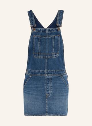 7 For All Mankind Dungaress Denim Skirt blau