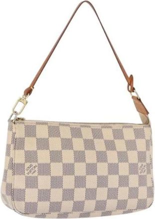 Louis Vuitton Pre-owned Damier Azur Pouch - Femme - Pre-owned - Blanc - Taille: ONE Size