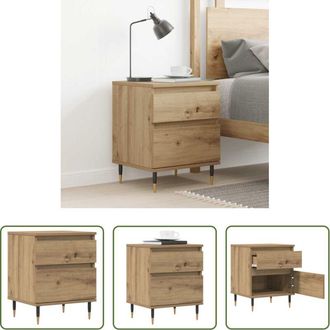 vidaXL vidaXL Eiche - Nachttisch Artisan-Eiche 40x35x50 cm Holzwerkstoff