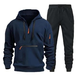 Generic Ensemble de surv&ecirc;tement pour homme avec capuche | Ensemble de jogging pour homme avec deux pi&egrave;ces zipp&eacute;es Ensemble de surv&ecirc;tement &agrave; capuche confortabl