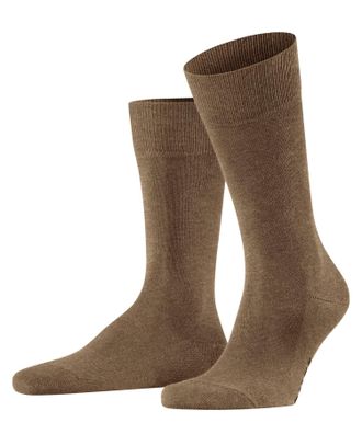 Falke Herren Socken Family M So nachhaltige Baumwolle einfarbig 1 Paar, Braun Nutmeg Melange 5410, 43-46