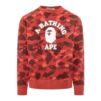 A Bathing Ape Crewneck Sweatshirt - - Sweatshirts & Hoodies - Herren - Rot - XL