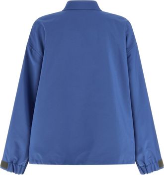 Miu Miu Technical Canvas Windbreaker Jacket - Blue