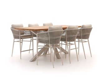 Bellagio la vita attrattiva Bellagio Mineo/Induno D&auml;nisch oval 220cm Gartenbar 7-Teilig