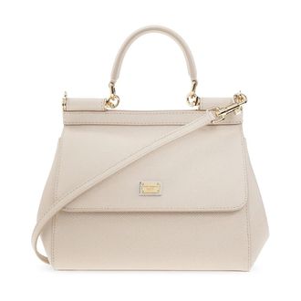 Dolce & Gabbana Femme, Sacs, Beige, Taille: ONE Size Sicily Small Shoulder Bag