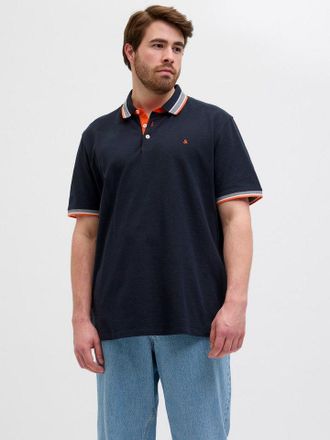 Jack & Jones Plus Size Poloshirt JJEPAULOS POLO SS NOOS PLS Baumwolle, regular fit