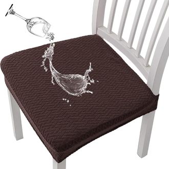 Generic Stretchbare & wasserdichte Sitzbez&uuml;ge F&uuml;r St&uuml;hle- Aus Strapazierf&auml;higem Jacquard-Stoff, Abnehmbar Und Maschinenwaschbar F&uuml;r K&uuml;che, Esszimmer & Events(