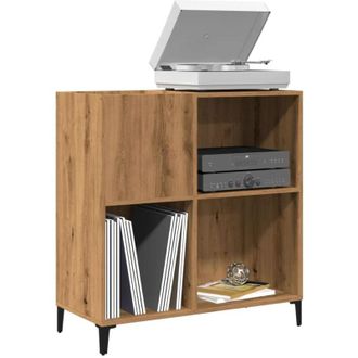 vidaXL Armoire &agrave; disques ch&ecirc;ne artisanal 84,5x38x89 cm bois ing&eacute;nierie Vidaxl