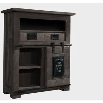 Massivmoebel24 Kommode Mango 75x36x90 grau lackiert railway 252