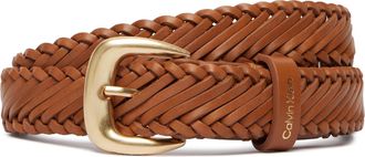 Calvin Klein Dameng&uuml;rtel Calvin Klein Braided Logo Buckle 25Mm LV04F7087G Braun