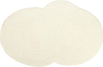 Vente-Unique Tapis organique 100% laine tuft&eacute; main- 160 x 230 cm - Ivoire - 2100g/m&sup2; - VELIMA