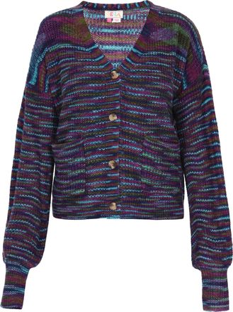 Izia Strickjacke Damen Violett Mehrfarbig
