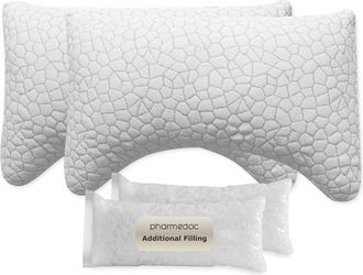 PharMeDoc Kopfkissen - Nackenst&uuml;tzkissen - Memory Foam Kissen, Komfortables Schlafkissen f&uuml;r den Nacken - (2 er Set)