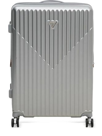 Guess Co Reisetasche im Metallic-Look - Silber