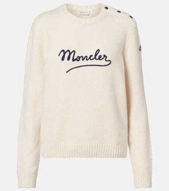 Moncler Bestickter Pullover aus einem Baumwollgemisch