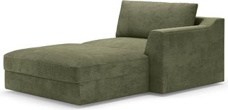 Maison Belfort home24 Recamiere Grün Cordstoff Lizza 139 x 90 x 199cm Armlehne davorstehend rechts Modern