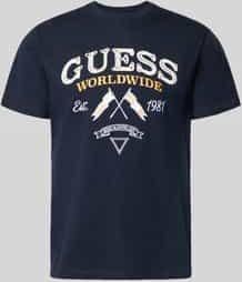 Guess T-Shirt mit Rundhalsausschnitt und Label-Stitching