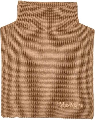 Max Mara Heimtextilien - Orsola Wool Ribbed Neckwarmer - Gr. unisize - in Beige - f&uuml;r Damen
