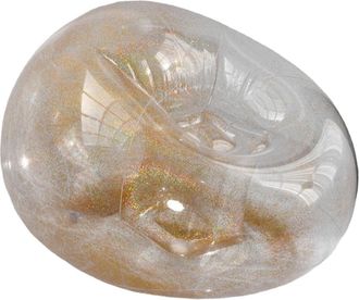 Cabilock Aufblasbares Sofa Gold Glitzer Lounge Stuhl Tragbarer Aufblasbarer Sitzsack für Wohnzimmer Balkon Camping Vielseitiger Lazy Chair mit Elegantem Paille