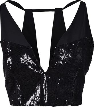 Costume National Femme, Tops, Noir, Taille: 38 FR Top en Paillettes