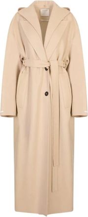 Sportmax Femme, Manteaux, Beige, Taille: 40 FR Belted Manteaux