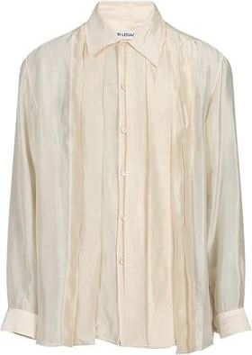 Our Legacy Chemise pliss&eacute;e droite nacr&eacute;e