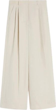 Max Mara Femme, Pantalons, Beige, Taille: 38 FR Veliero Wide Pantalons