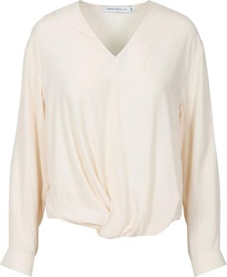 Simona Corsellini Femme, Blouses et Chemises, Beige, Taille: 36 FR Crepe Blouse