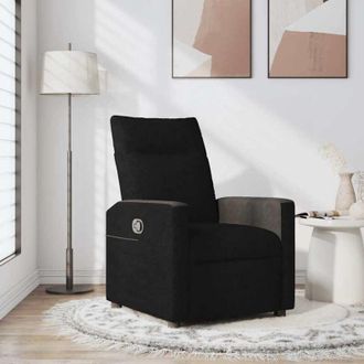 vidaXL Fauteuil inclinable Noir Tissu - Vidaxl