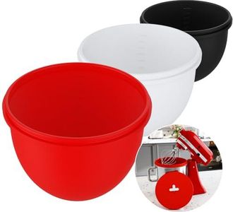 Generic Rev&ecirc;tement en silicone pour bol KitchenAid KSM150 &agrave; t&ecirc;te inclinable de 5 litres, mat&eacute;riau anti-adh&eacute;sif avec 3 couvercles pour un rangement facile et u