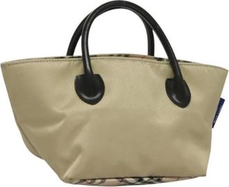 Burberry Pre-owned Nylon sacs-main - Femme - Pre-owned - Beige - Taille: ONE Size