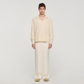 Sandro Chemise textur&eacute;e &agrave; col requin