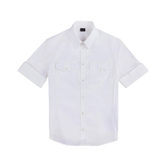 Fay Femme, Blouses et Chemises, Blanc, Taille: 36 FR Chemise &agrave; manches courtes