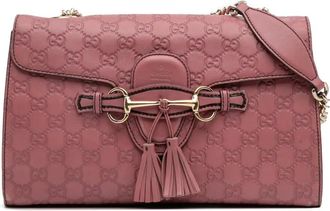 Gucci sac porté épaule Guccissima Emily médium (2016-2025) - Rose