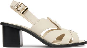 Tommy Hilfiger Sandalen Tommy Hilfiger Cross Blocked Heel Sandal FW0FW09135 Wei&szlig;