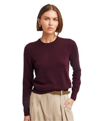 Naadam The Original Cashmere Crewneck Sweater Pull, Prune, XL Femme