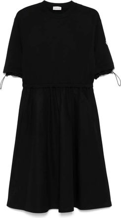 Moncler Midikleid mit Kontrasteinsatz - Schwarz