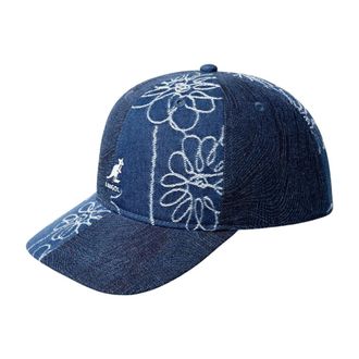 Kangol Femme, Accessoires, Bleu, Taille: ONE Size Denim Mashup Baseball