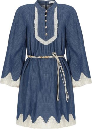 Zimmermann Femme, Robes, Bleu, Taille: 36 FR Denim Mini Dress