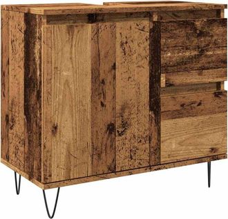 vidaXL Waschbeckenunterschrank Altholz-Optik 65x33x60 cm Holzwerkstoff - Vidaxl