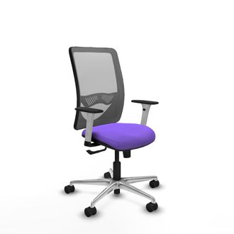 Piqueras y Crespo Moderner Drehstuhl Zulema mit wei&szlig;en und schwarzen Armlehnen, h&ouml;henverstellbare Lendenwirbelst&uuml;tze, ausgestattet mit Sincro 3 Positionen und Schneides