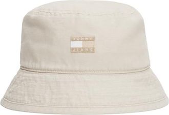 Tommy Jeans Tjw Heritage Canvas Bucket Hat Aw0Aw17581 Bonnet Large Beige (Newsprint), Taille Unique pour Femme