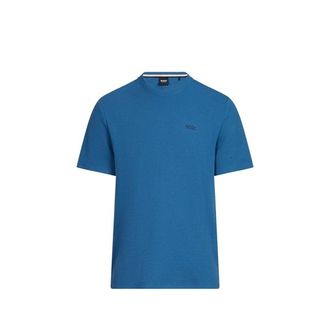 HUGO BOSS T-shirt &agrave; col rond en coton piqu&eacute; m&eacute;lang&eacute;