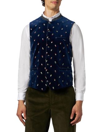 Stockerpoint Vittorio Herren Trachtenweste, indigo, 50
